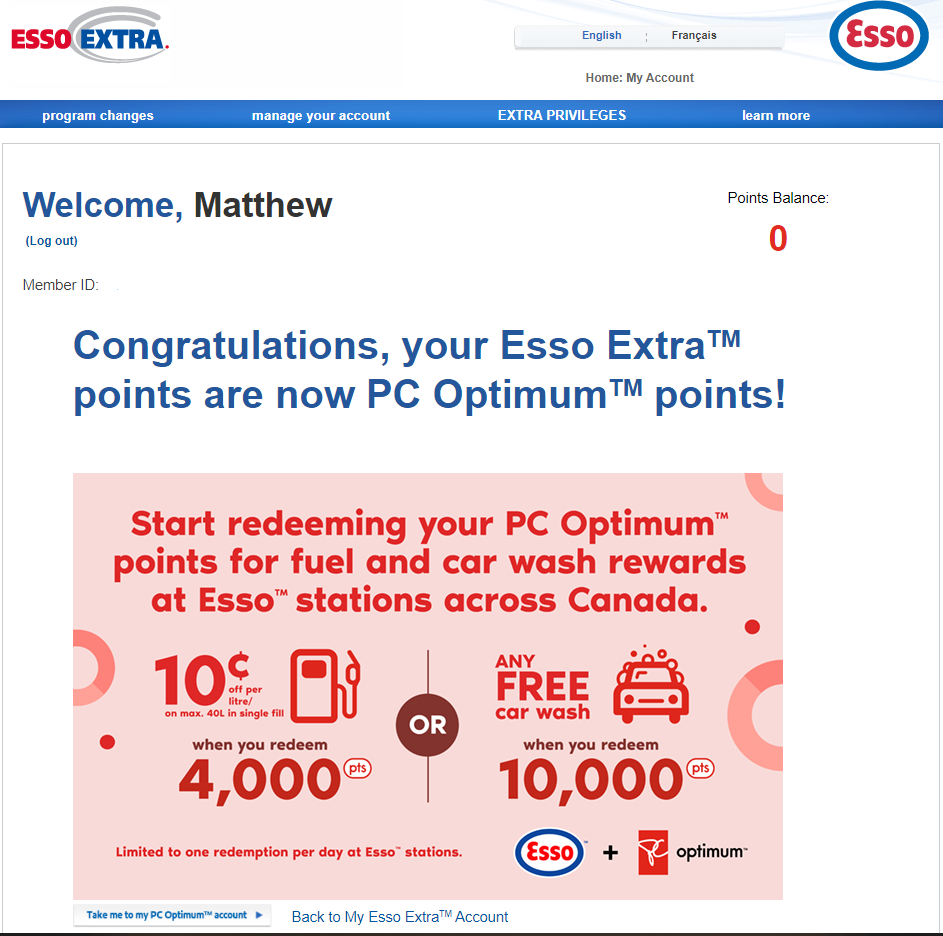 [DISCONTINUED] Convert Esso Extra to PC Optimum Points - Pointshogger